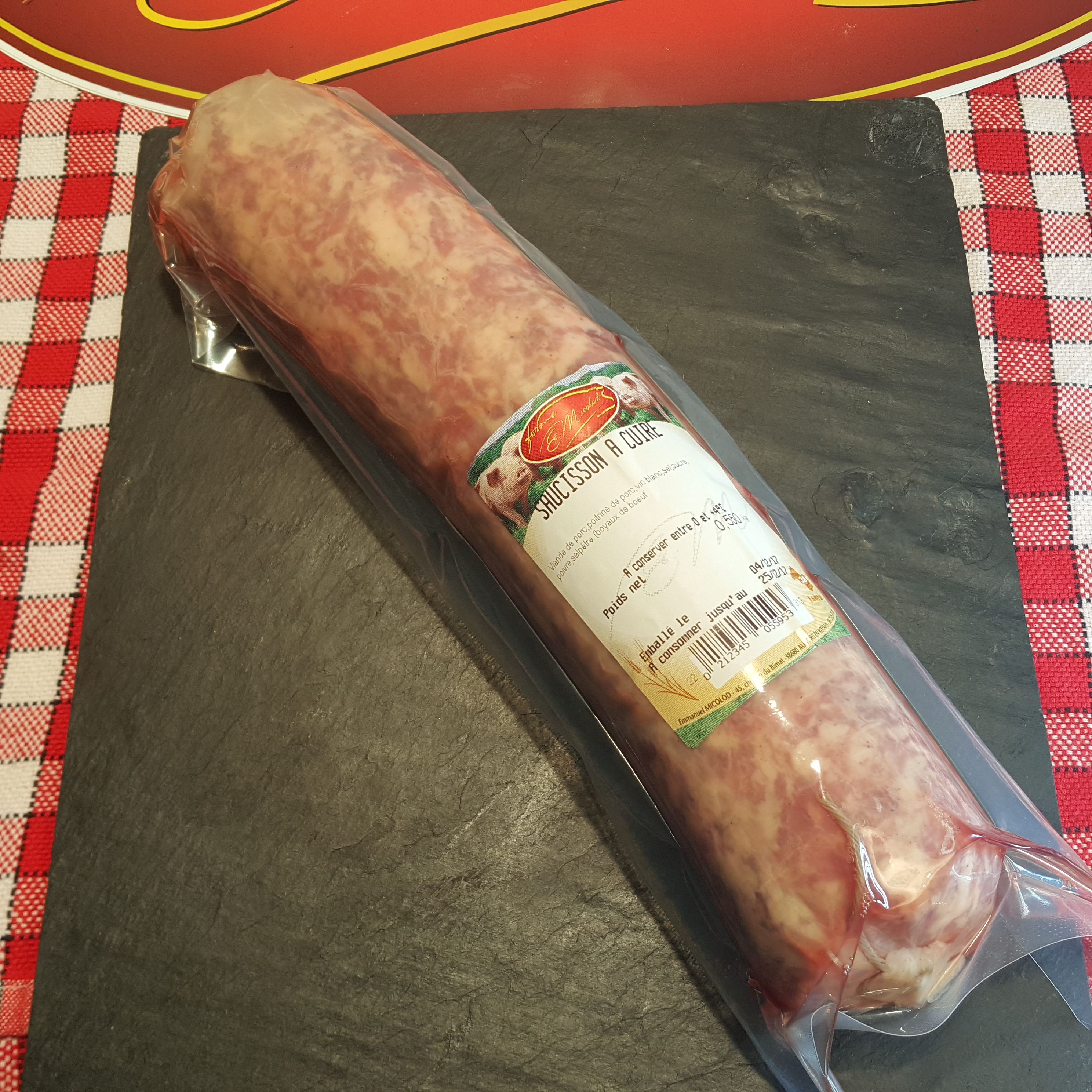 Saucisson à cuire de porc - Ferme Micolod